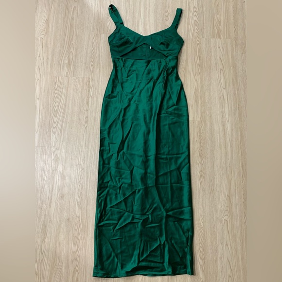 Princess Polly | Dresses | Princess Polly Satin Open Front Cut Out Midi ...